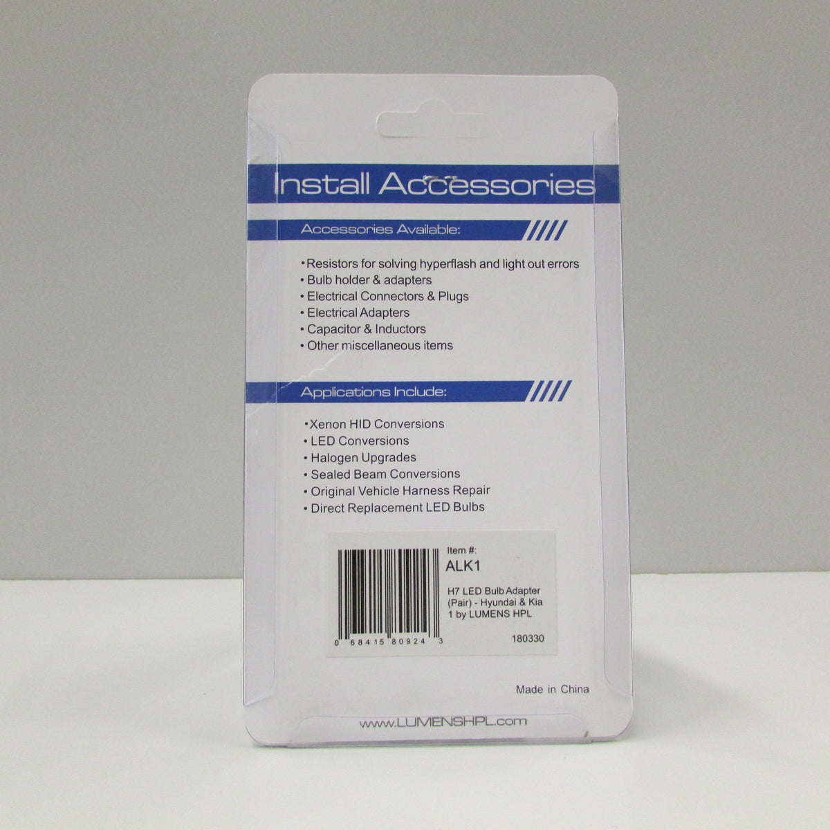 H7 LED Bulb Adapter (Pair) - Hyundai & Kia 1 (crosses AH7G) by LUMENS ...